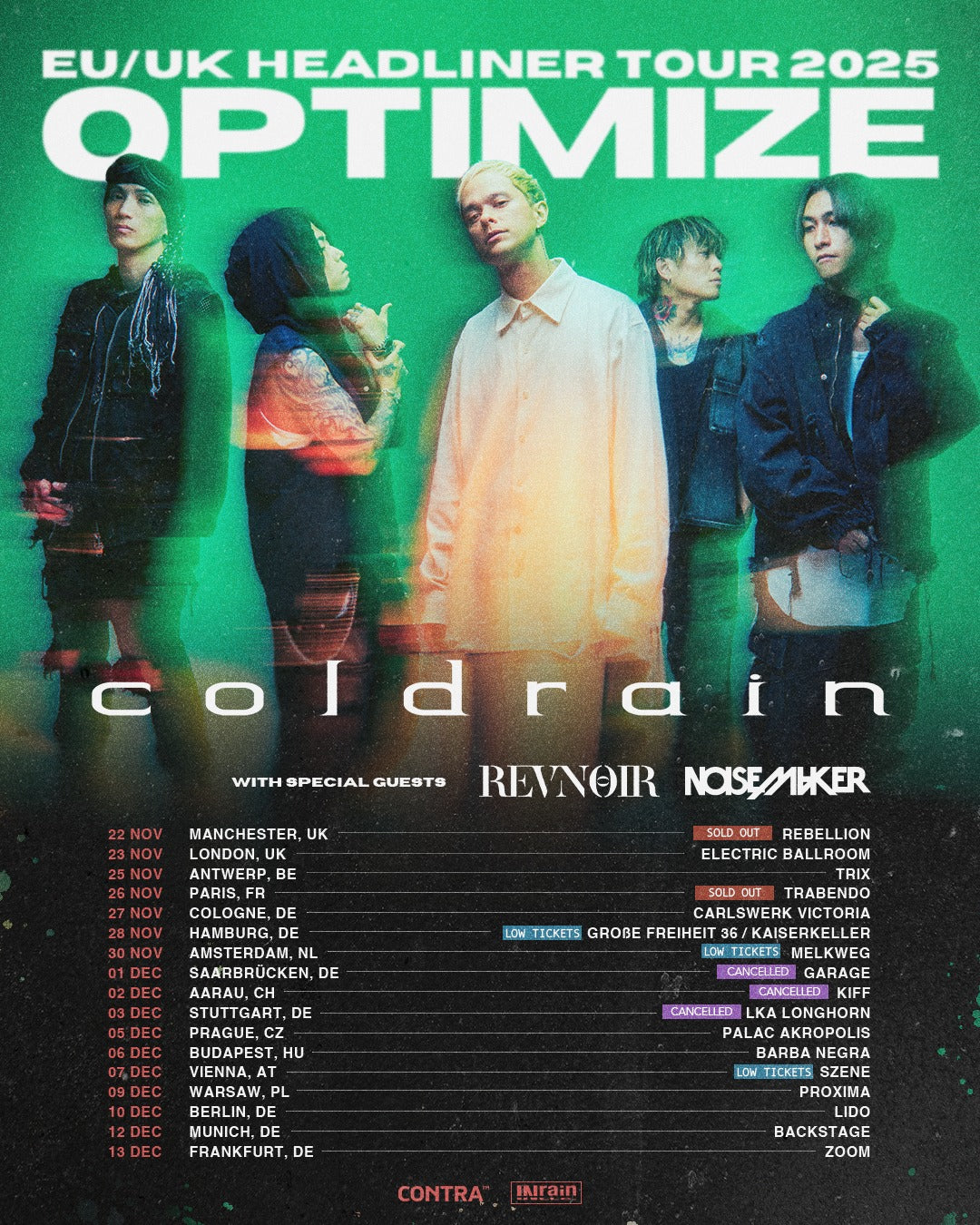 EU/UK HEADLINER TOUR 2025 OPTIMIZE 【IMPORTANT NOTICE】 – coldrain.jp